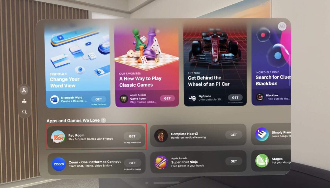 Apple Vision Pro's First VR Game - Rec Room!